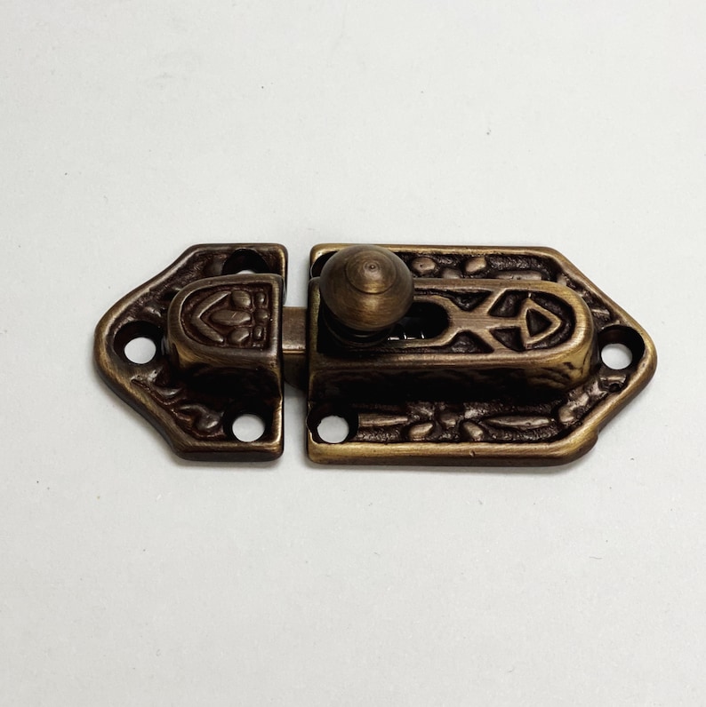 Antique Brass Victorian Latch Cabinet Hardware Farmhouse - Etsy