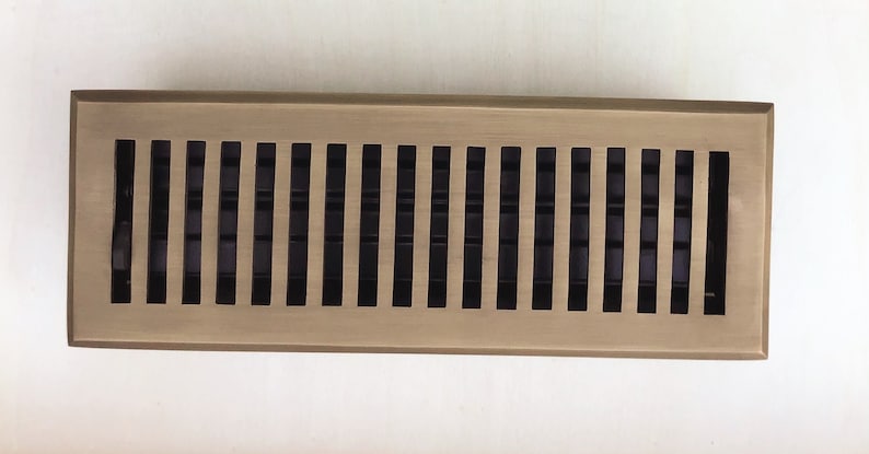 Decorative Antique Brass "lineal" Metal Register - Contemporary Brass ...