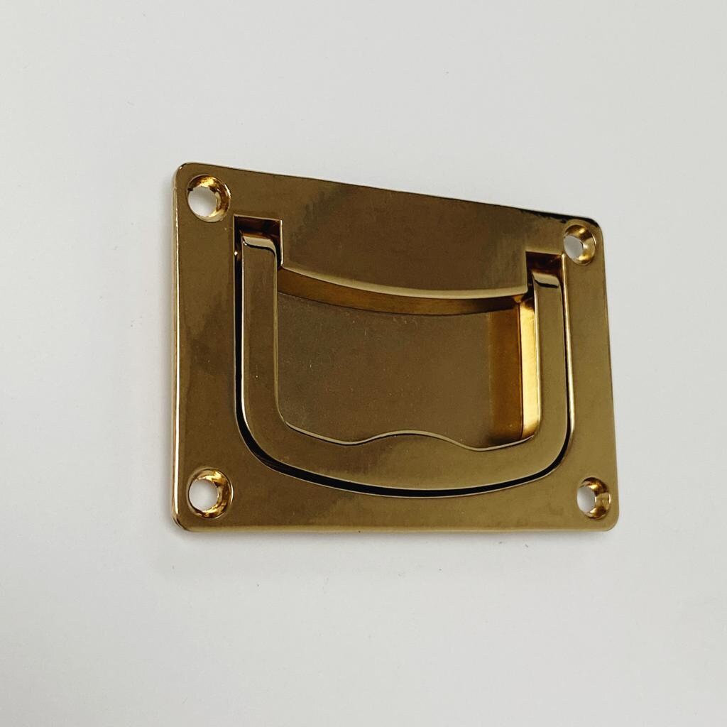 Brass Campaign Style Drawer Pull: Recessed Cabinet Hardware - Etsy