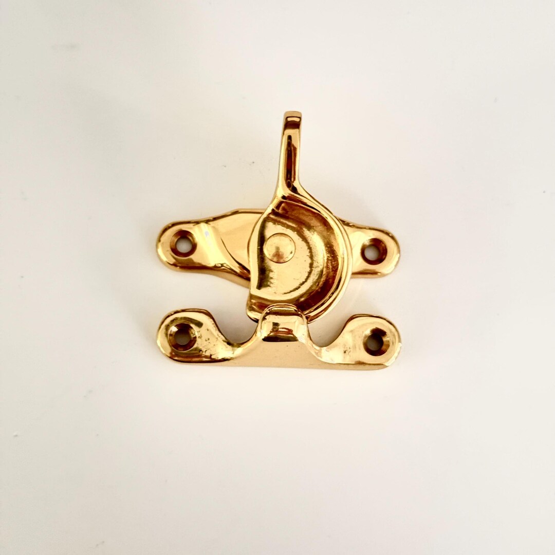 Classic Traditional Solid Brass Sash Lock in Unlacquered Brass - Etsy