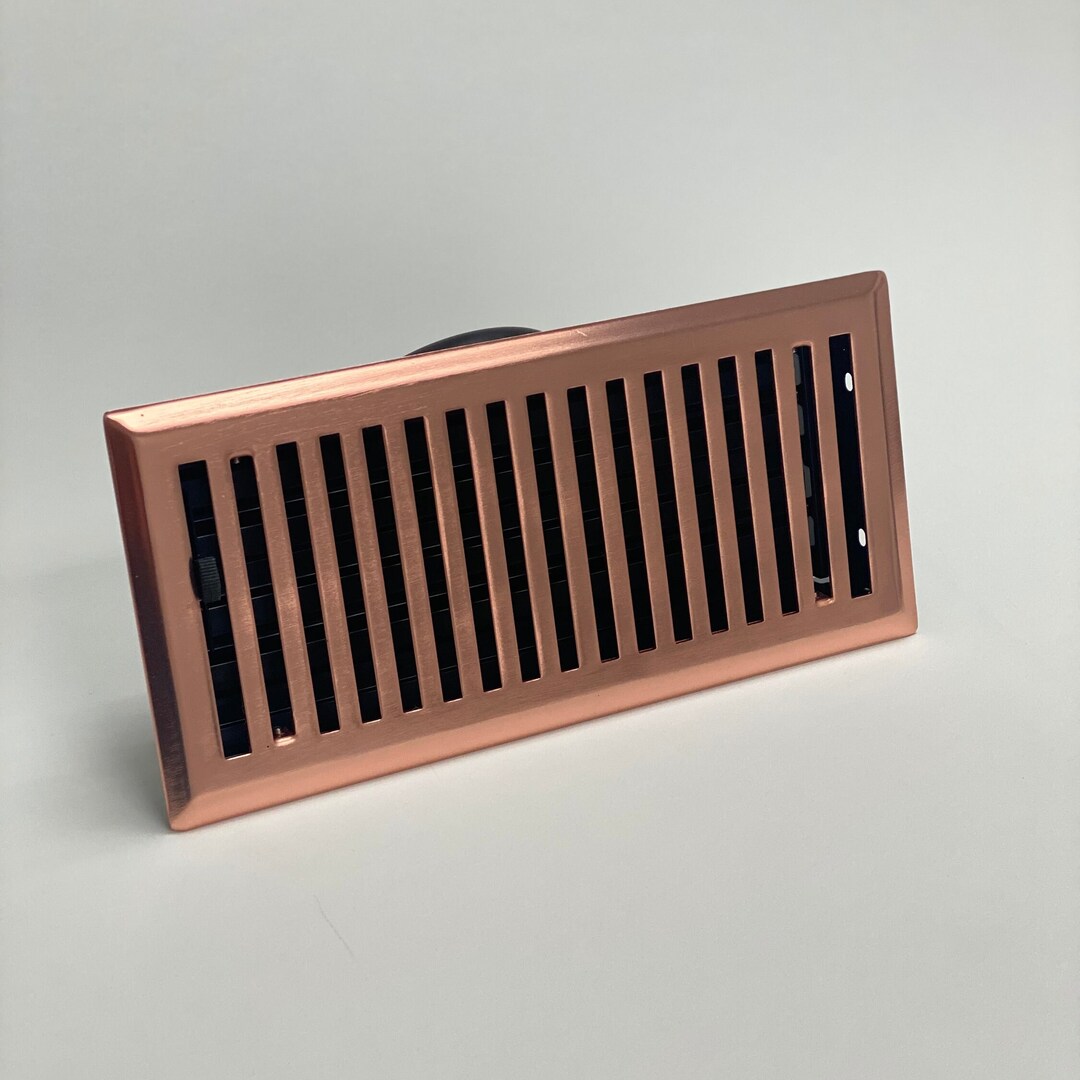 Decorative Brushed Copper Metal Register - Contemporary Brass Vent ...
