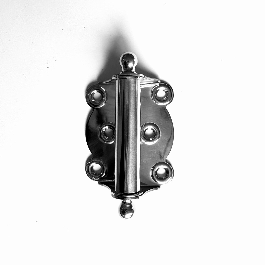 Polished Nickel Finished Brass Ball-tip Spring Door Hinge - Etsy