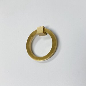 Brass Ring Pull Drawer Cabinet Knob, Modern Cabinet Hardware - Etsy