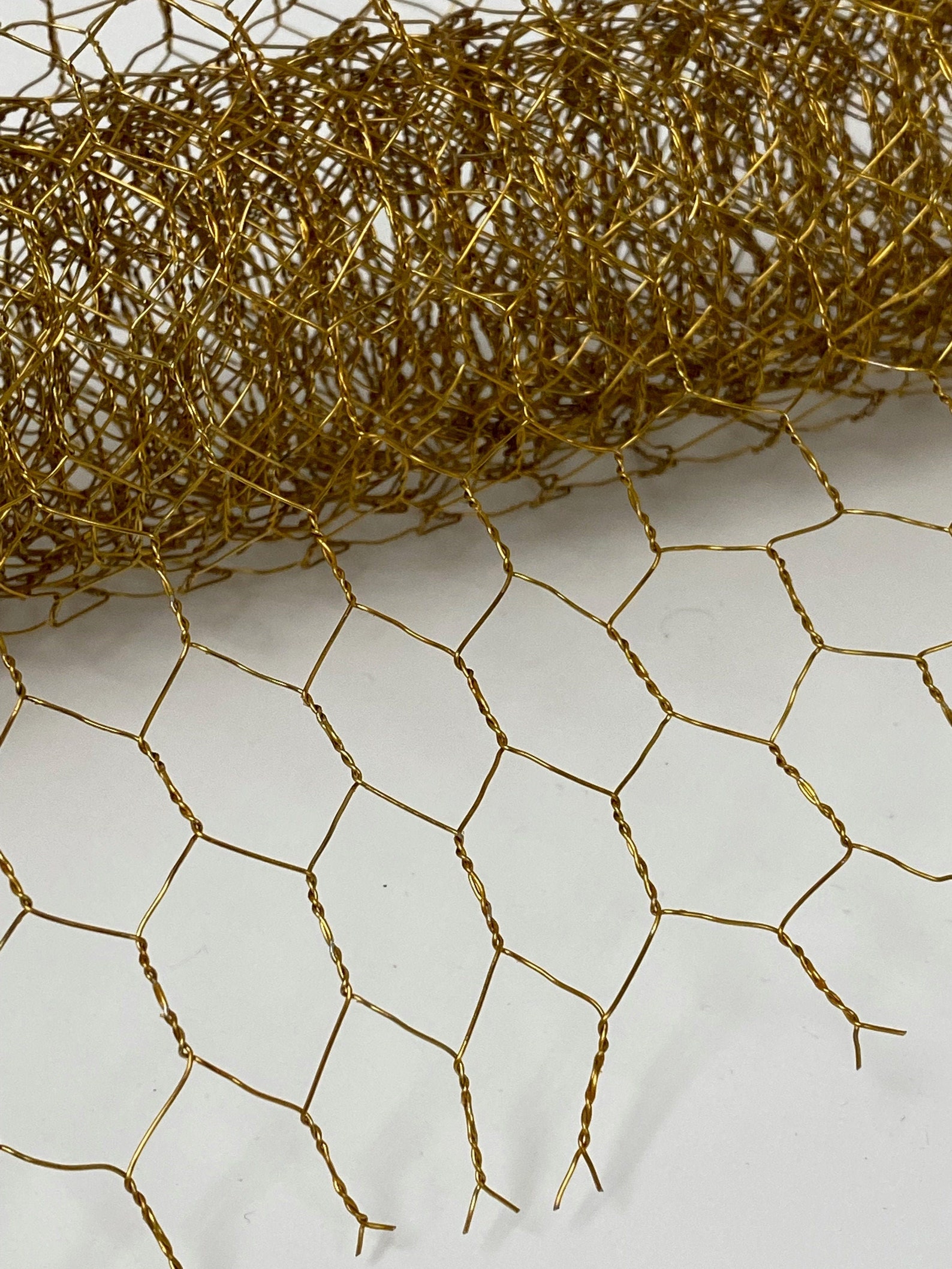 Gold Chicken Wire Netting Galvanized Hexagonal Mesh, DIY Craft Decor ...