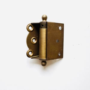 Antique Brass Finish Brass Half Surface Spring Door Hinge With Ball ...