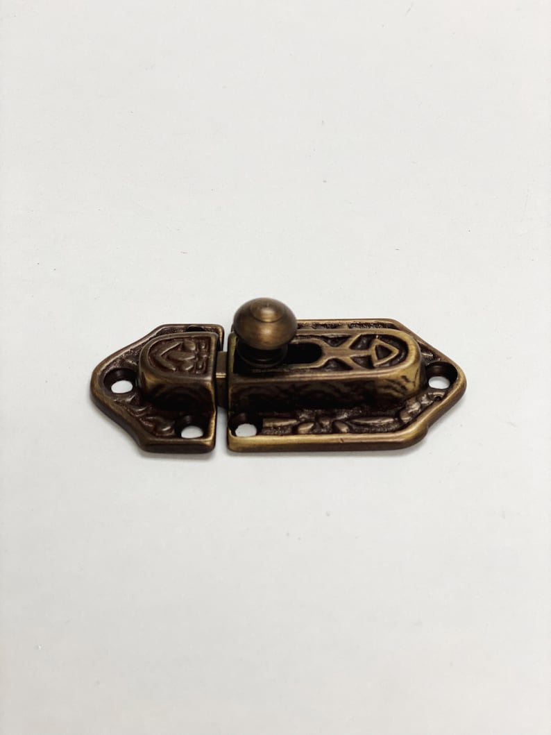 Antique Brass Victorian Latch Cabinet Hardware Farmhouse - Etsy