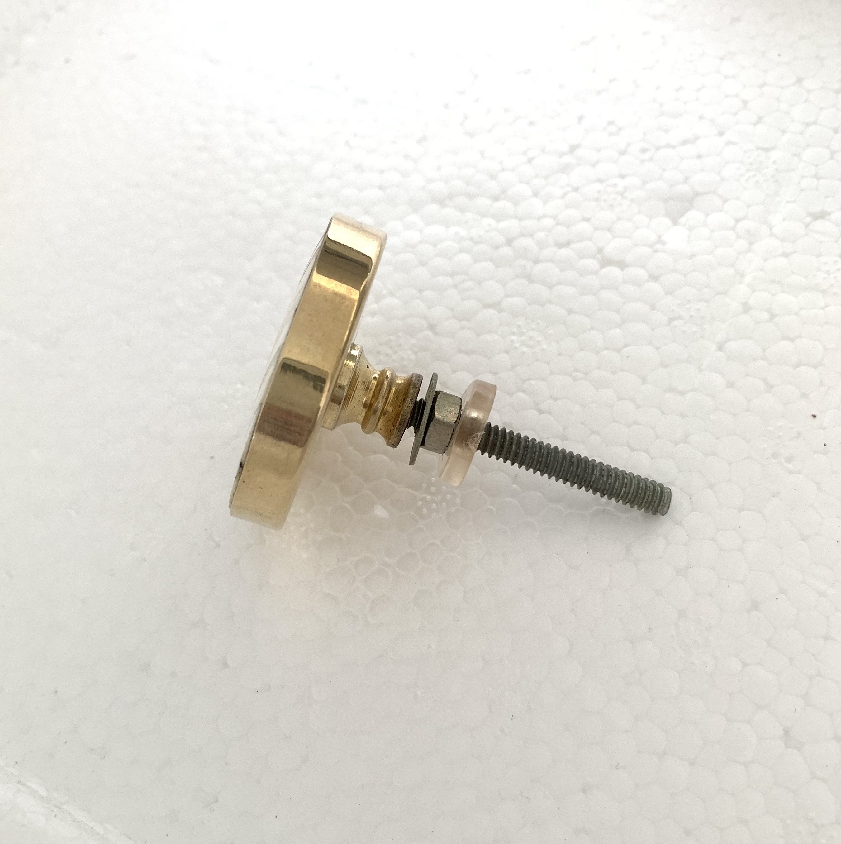 Brass and Bone Inlay Cabinet Knob Striped Farmhouse Drawer Pull - Etsy