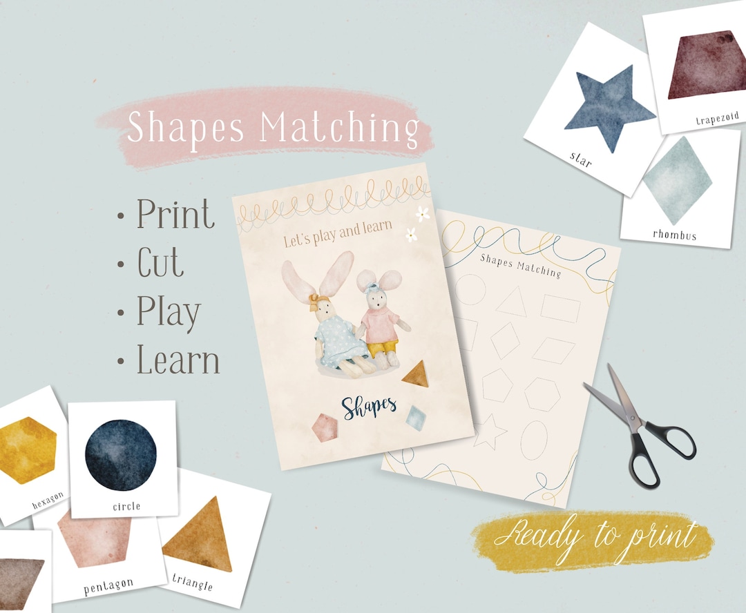 Learning Shapes Shape Matching Game Educational Preschool - Etsy.de