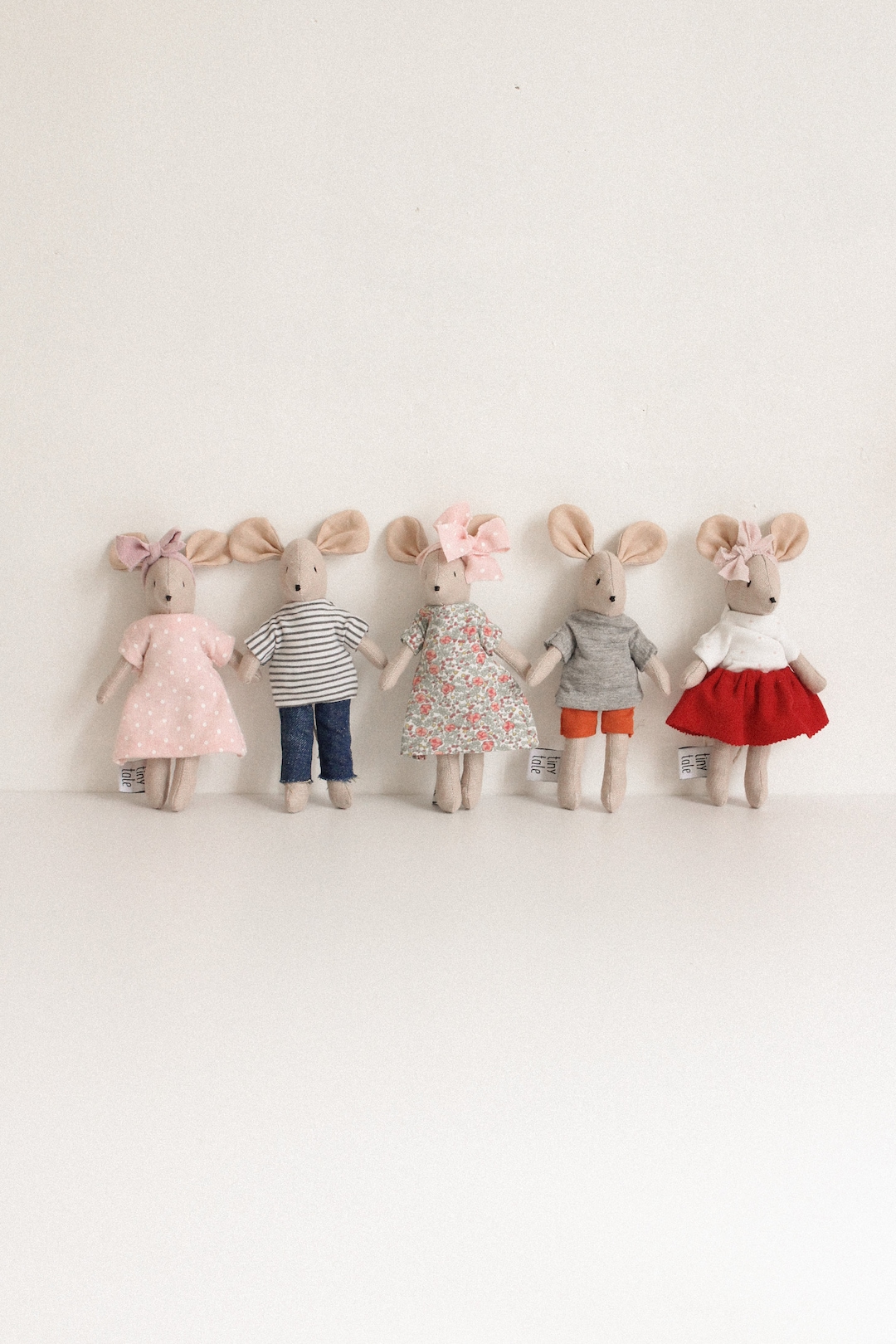 Dollhouse Mouse Stuffed Animal, Mice Family, Cotton Mice Toys, Nursery ...