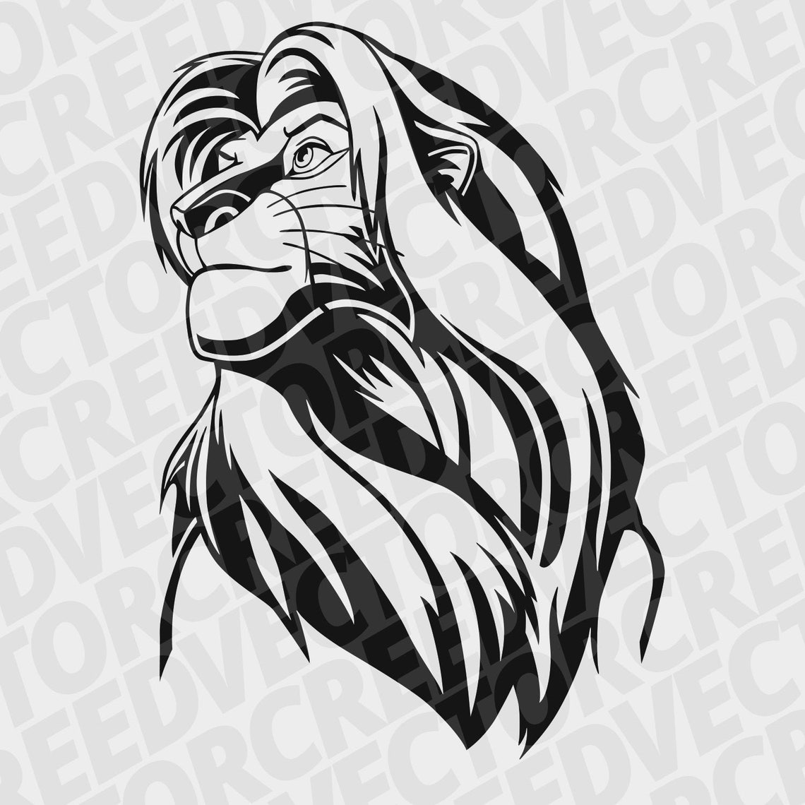 Simba svg The Lion King svg Simba cutfile The Lion King | Etsy