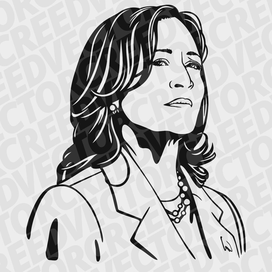 Kamala Harris Svg, Harris Svg, President Svg, Portrait Svg, Harris DXF ...