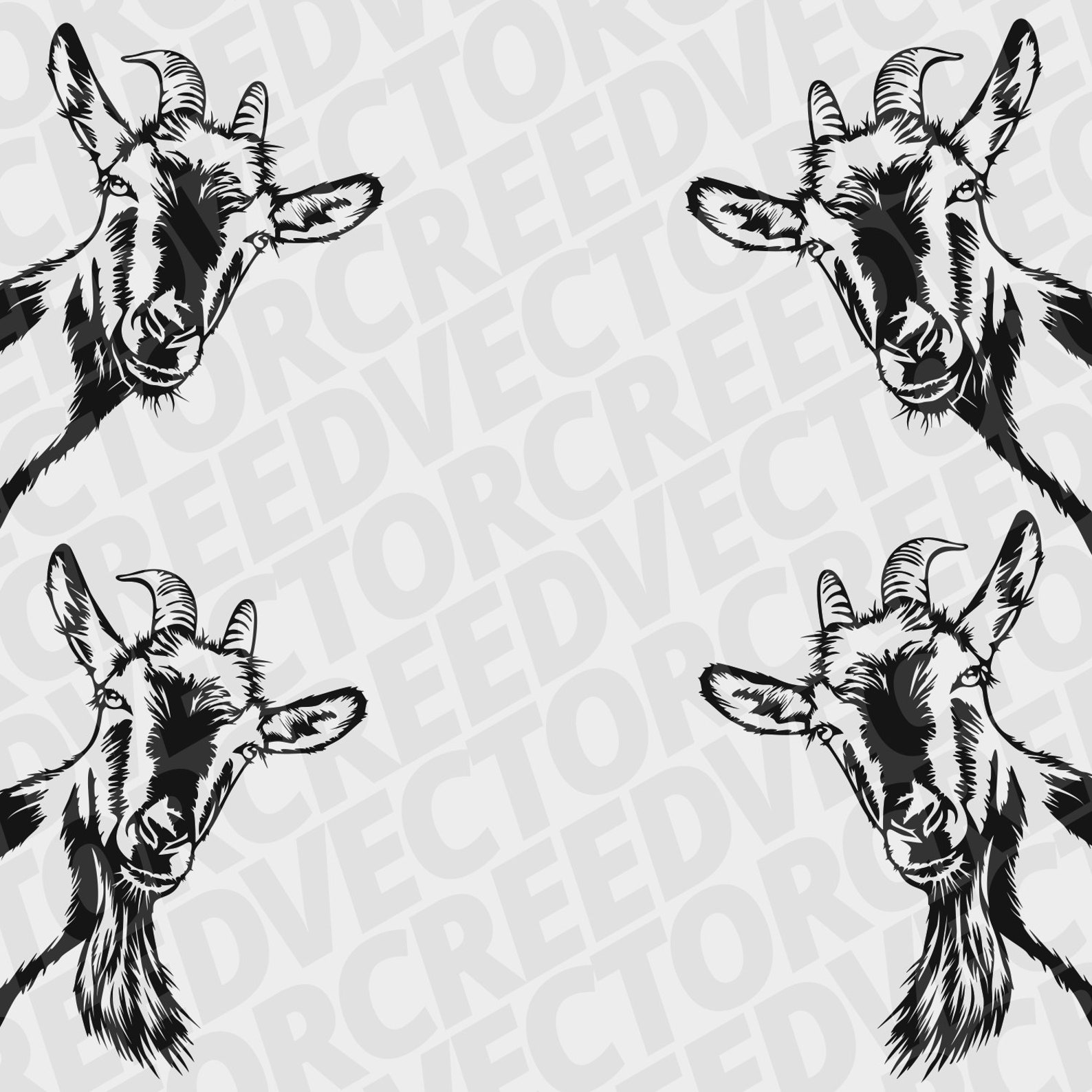 Goat Svg, Funny Goat Svg, Farm Animals Clipart, Animal Funny Face ...
