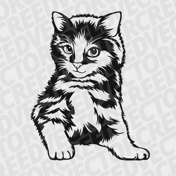 Cute Cat Playful Kitten Kitty Svg Cat Svg Pet Svg Animal | Etsy