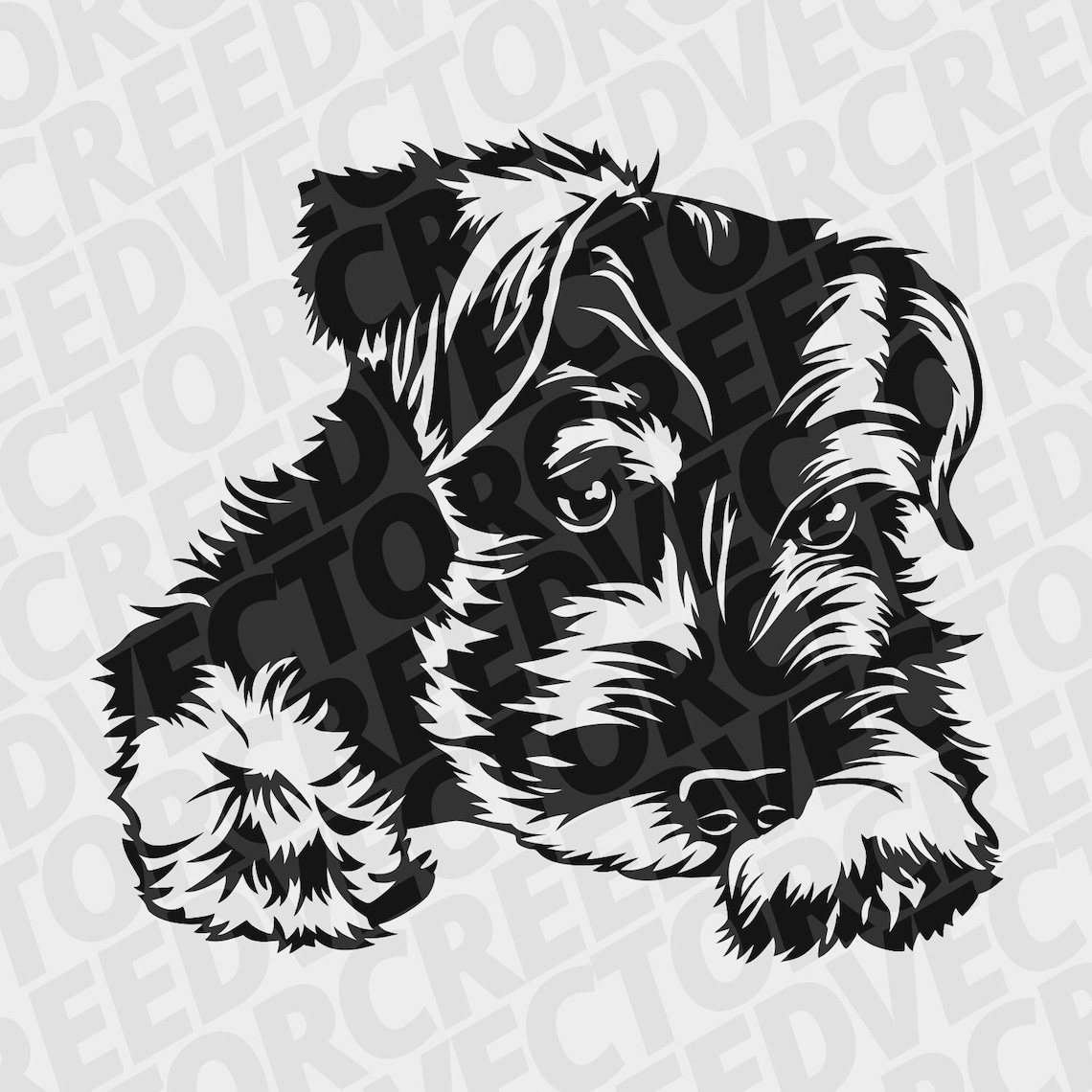 Miniature Schnauzer Svg Sad Puppy Svg Pet Dxf Dog Svg Dog - Etsy
