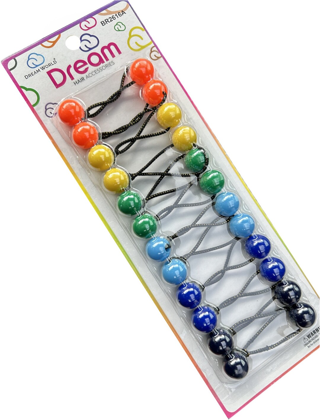 Multi Colored 16mm Hair Knockers, 12pc, Hair Balls, Hair Ties, Ballies ...
