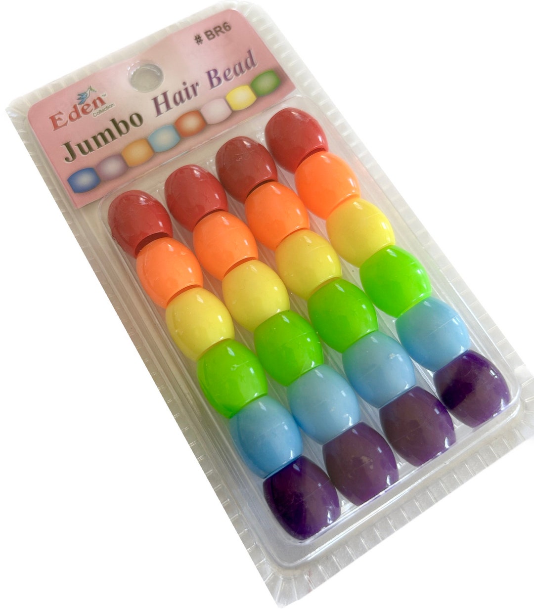 RAINBOW JUMBO BEAD, Hair Beads, Beads for Braids, 24 Pc Set, Beads for ...