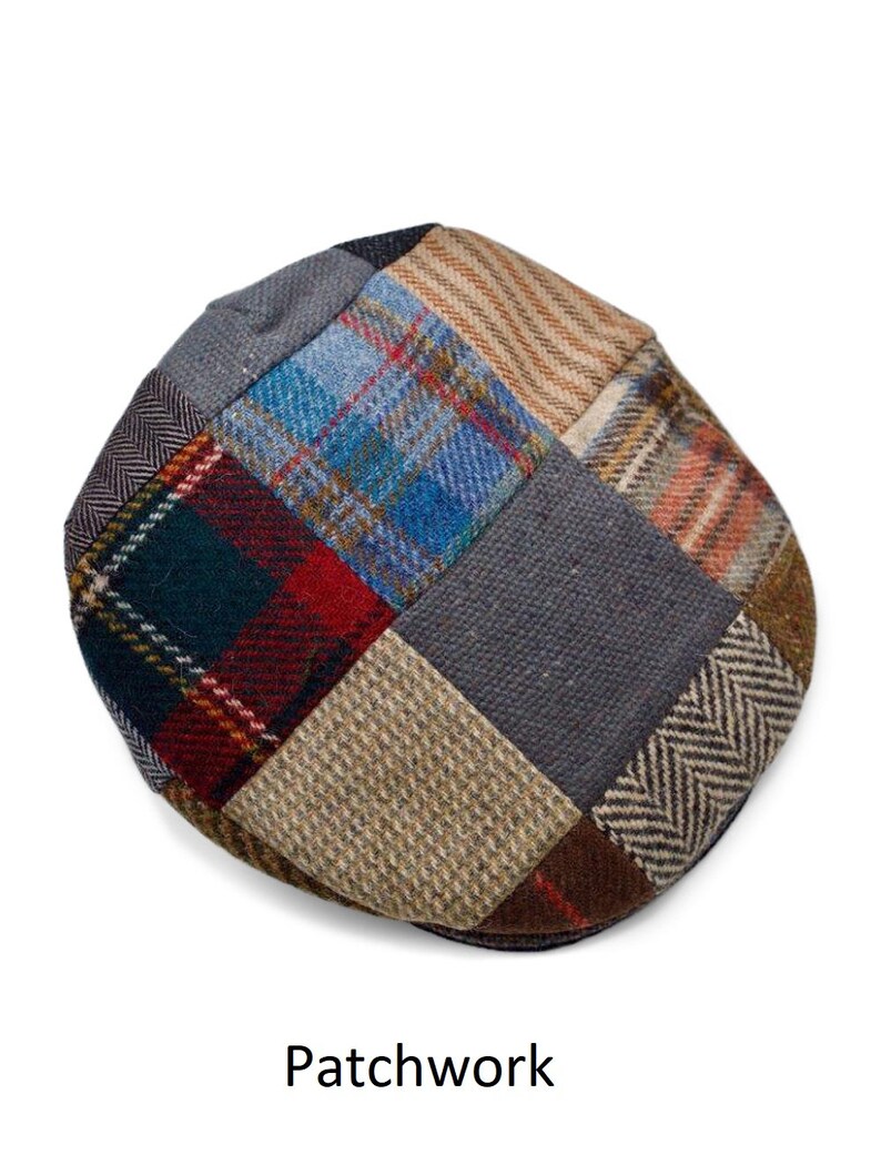 Traditional Irish Tweed Patchwork Flat Cap - Etsy