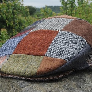 Traditional Irish Tweed Patchwork Flat Cap - Etsy