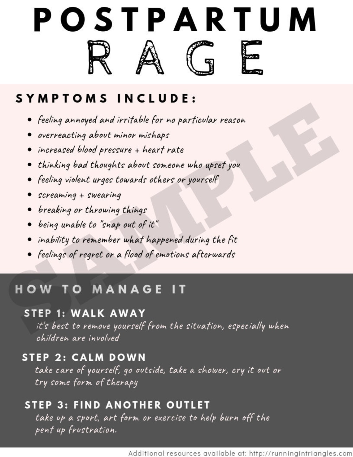 Postpartum Rage Printable PDF Infographic - Etsy Canada