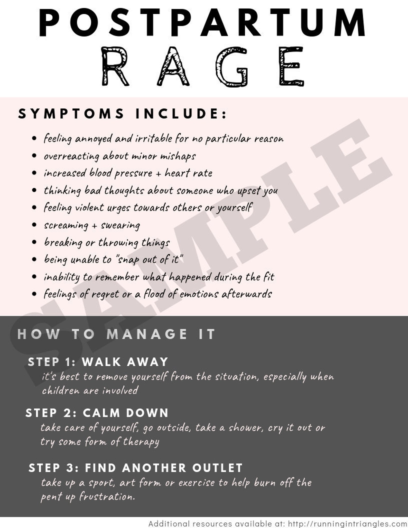 Postpartum Rage Printable PDF Infographic - Etsy Canada