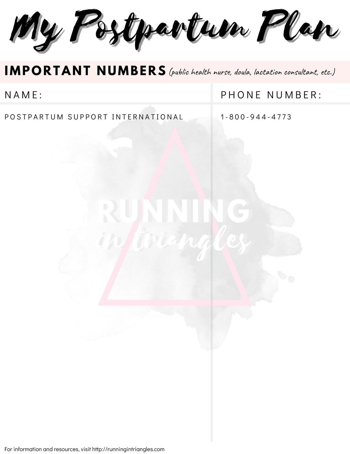 The Postpartum Plan Workbook PDF Workbook for the Postpartum - Etsy Canada