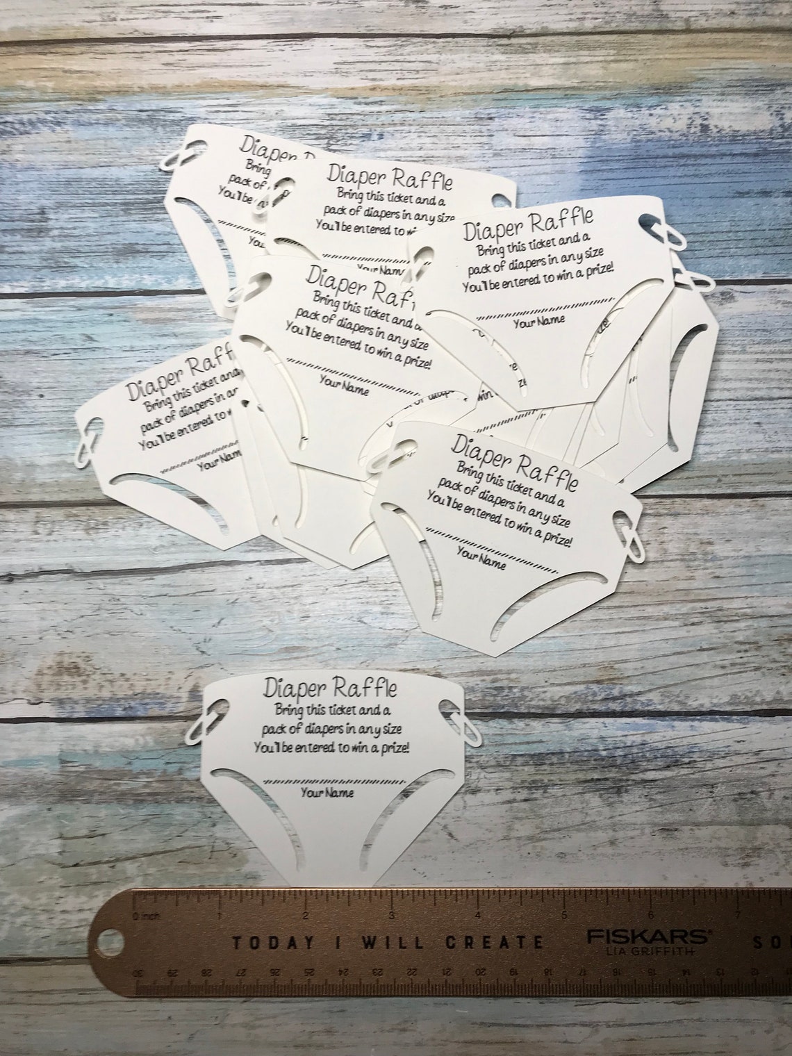 PRINTED Diaper Raffle Invitation Inserts - Etsy