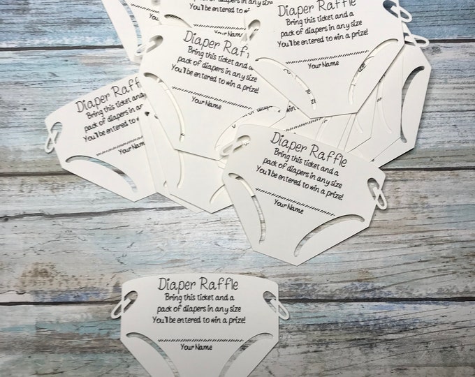 PRINTED Diaper Raffle Invitation Inserts - Etsy