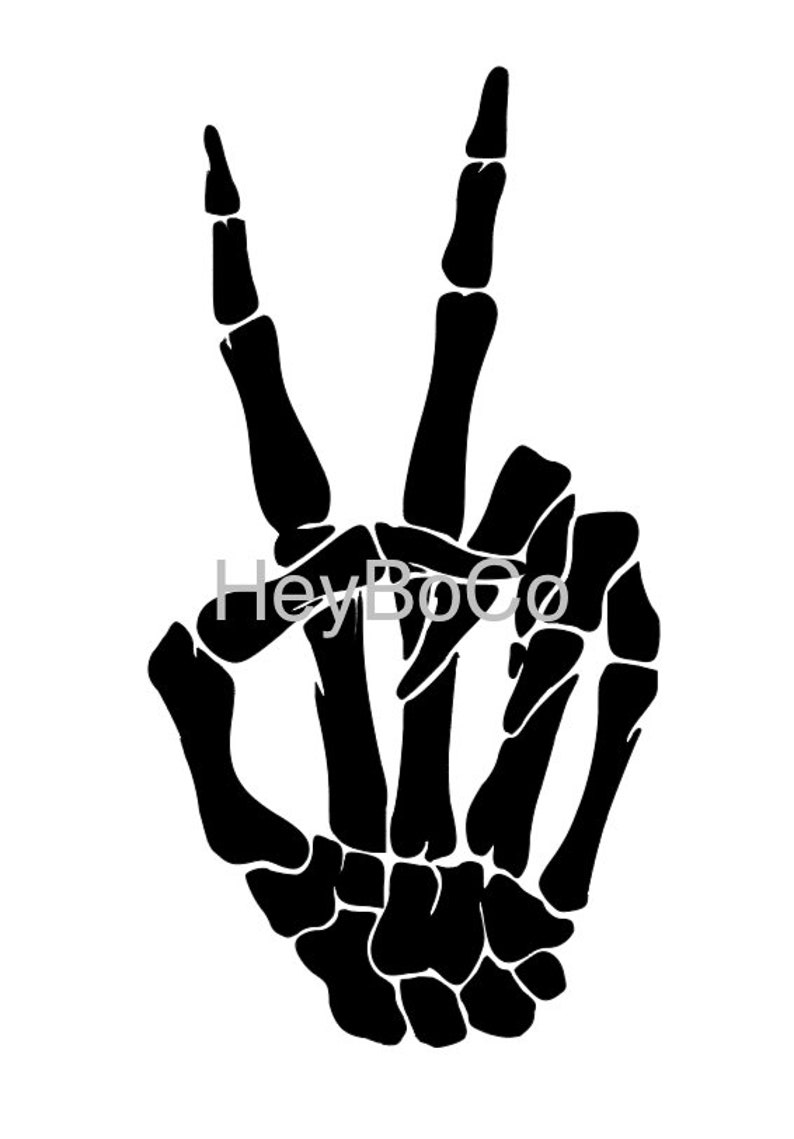 Peace Out Skeleton PNG - Etsy