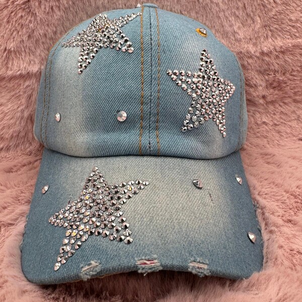 Rhinestone Cap - Etsy