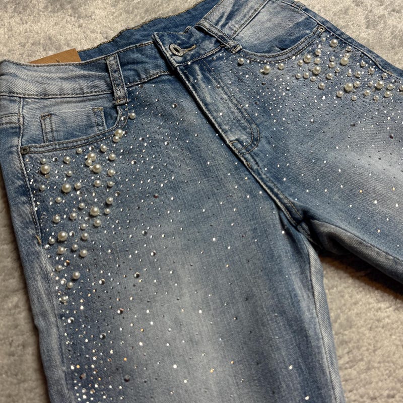 Bedazzled Jeans - Etsy