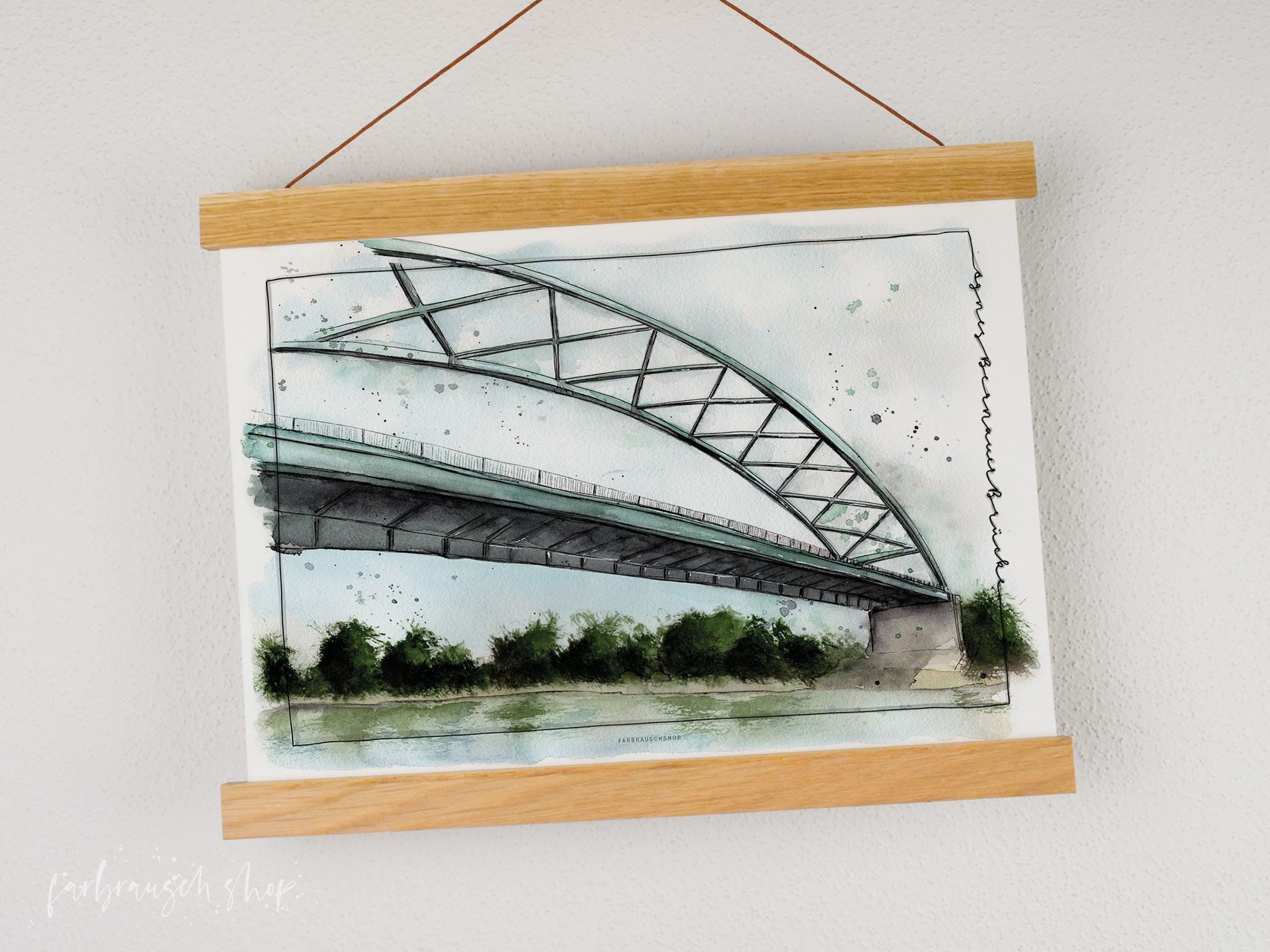 Poster | Art Print | "agnes Bernauer Bridge" | Straubing - Etsy UK