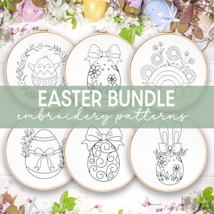 Easter Hand Embroidery Pattern Bundle, DIY Decor (digital Download) - Etsy