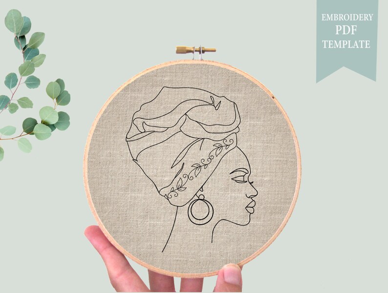 African Woman Embroidery Pattern Black Woman Are Dope Pdf - Etsy