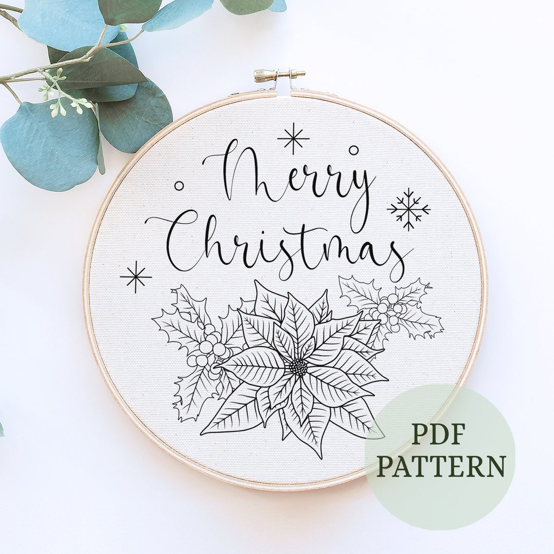 Christmas Hand Embroidery, Hand Embroidery Pattern, Embroidery Pattern ...