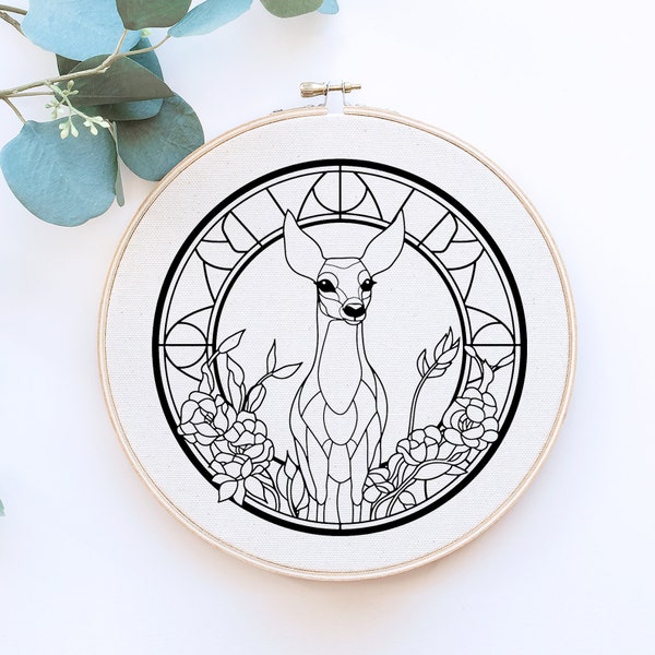 Deer Embroidery - Etsy