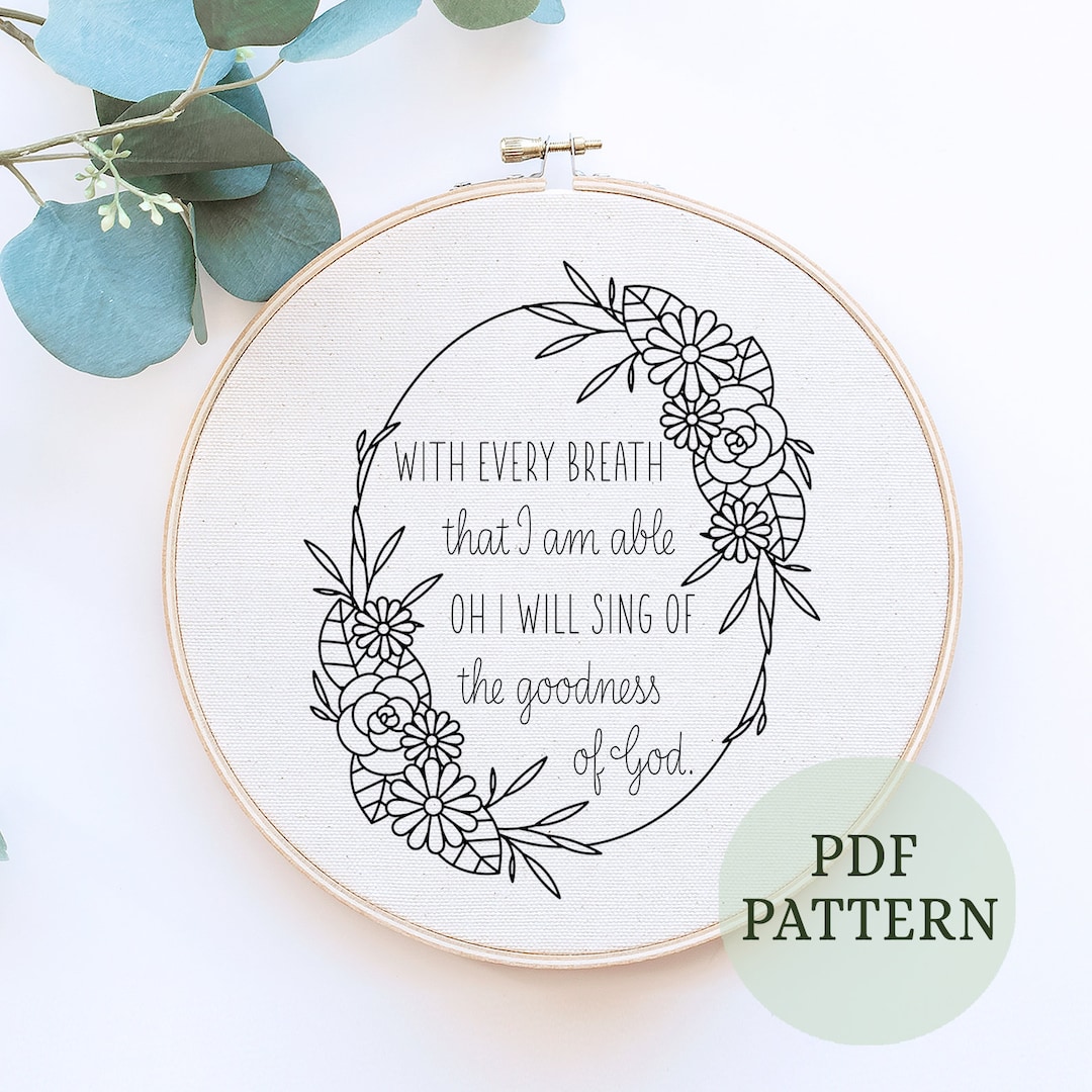 Bible Hand Embroidery, Scripture Design, Modern Embroidery, Bible Verse ...