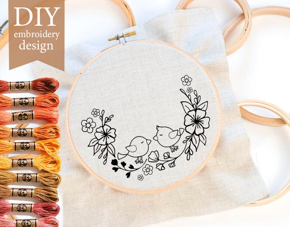 Spring Hand Embroidery Pattern Embroidery Pattern - Etsy