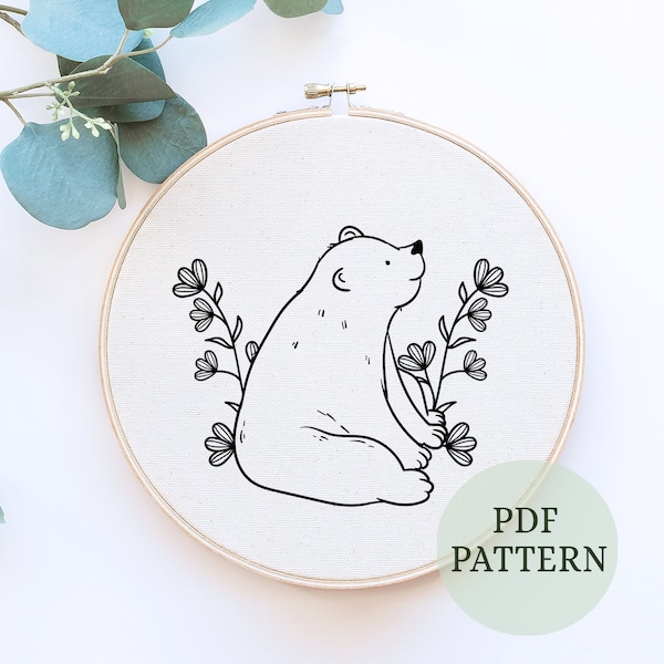 Bear Embroidery - Etsy