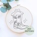 NEW Cowboy Bundle, Hand Embroidery, Western Collection, PDF Pattern ...