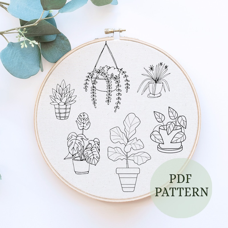 Plant Embroidery - Etsy