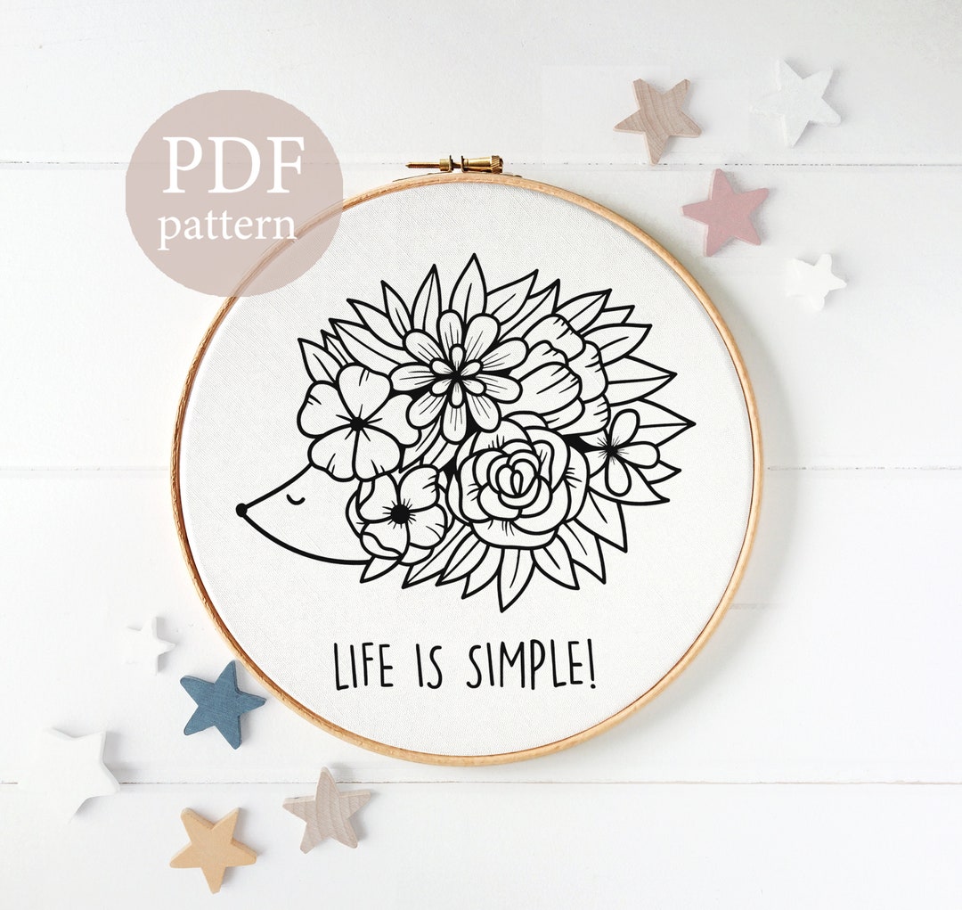 Life is Simple Hand Embroidery Kids Room Decor Hand - Etsy