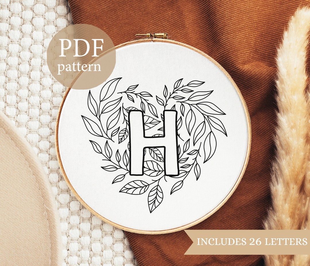 Personalised Hand Embroidery Cute Heart Shaped Beginners New - Etsy