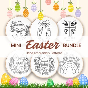 Easter Hand Embroidery Pattern Bundle, DIY Decor (digital Download) - Etsy