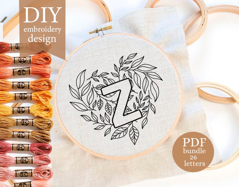 Personalised Hand Embroidery Cute heart shaped beginners New | Etsy