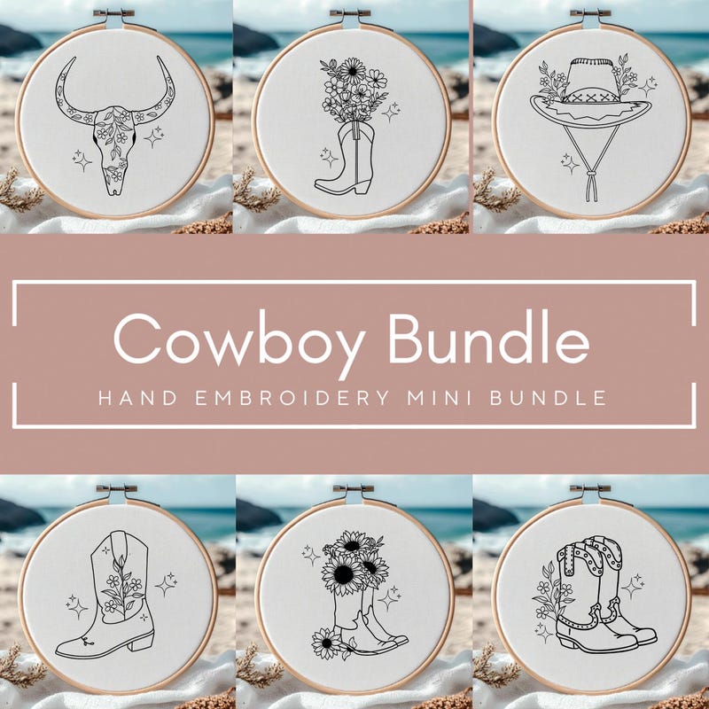 Rodeo Cowboy Embroidery Patterns - Etsy
