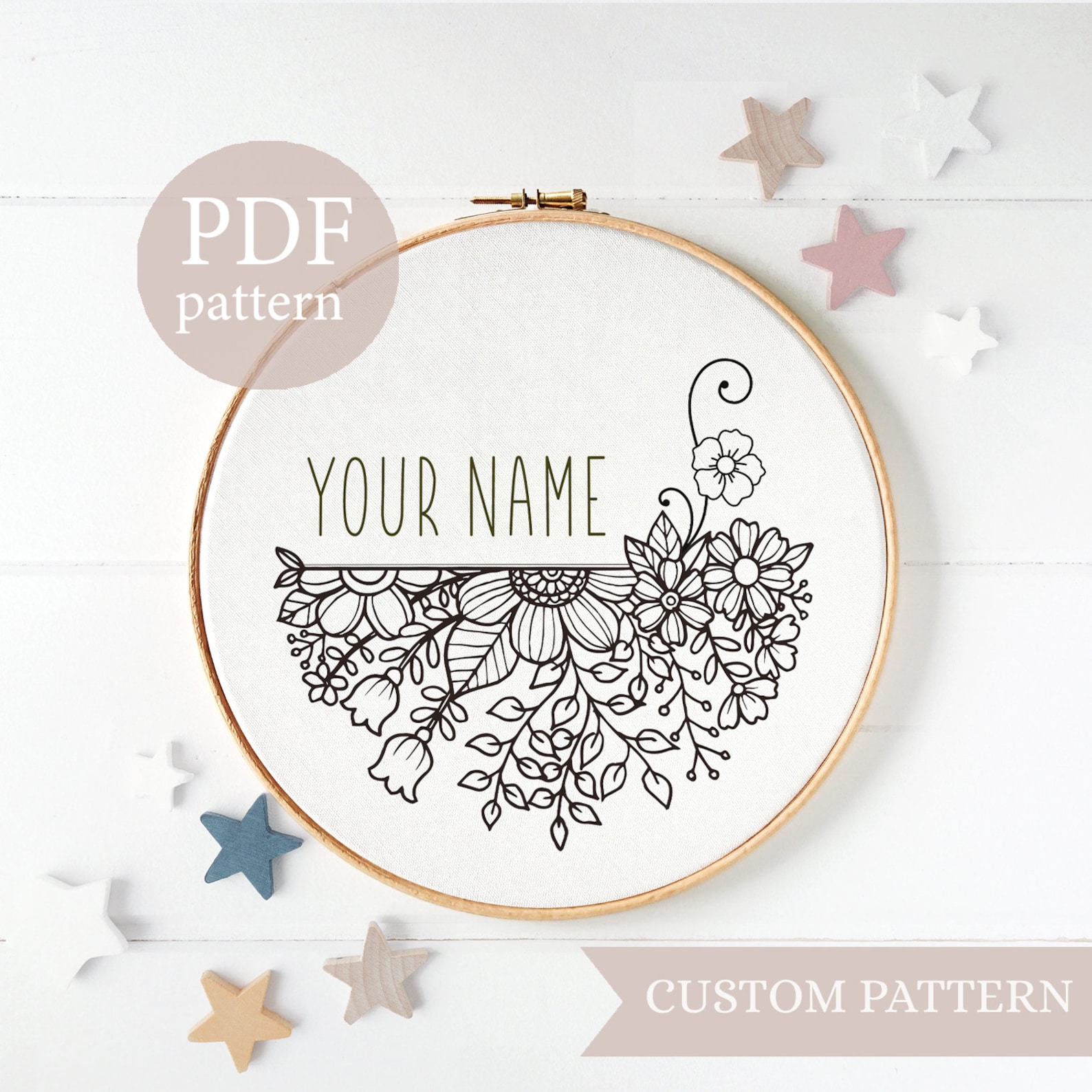 Custom Embroidery DIGITAL PATTERN Custom Embroidery Pattern - Etsy