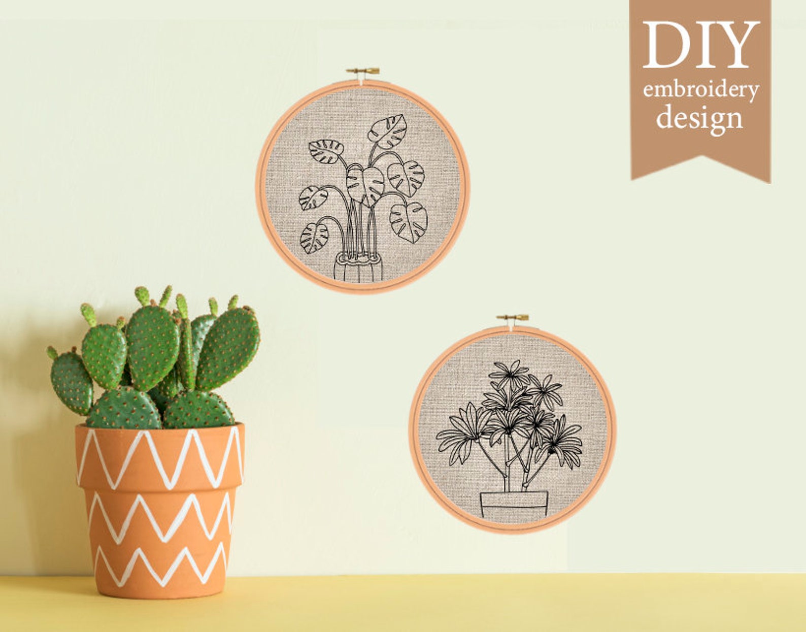 Hand Embroidery Plant Pattern Instant Digital Download Plant - Etsy