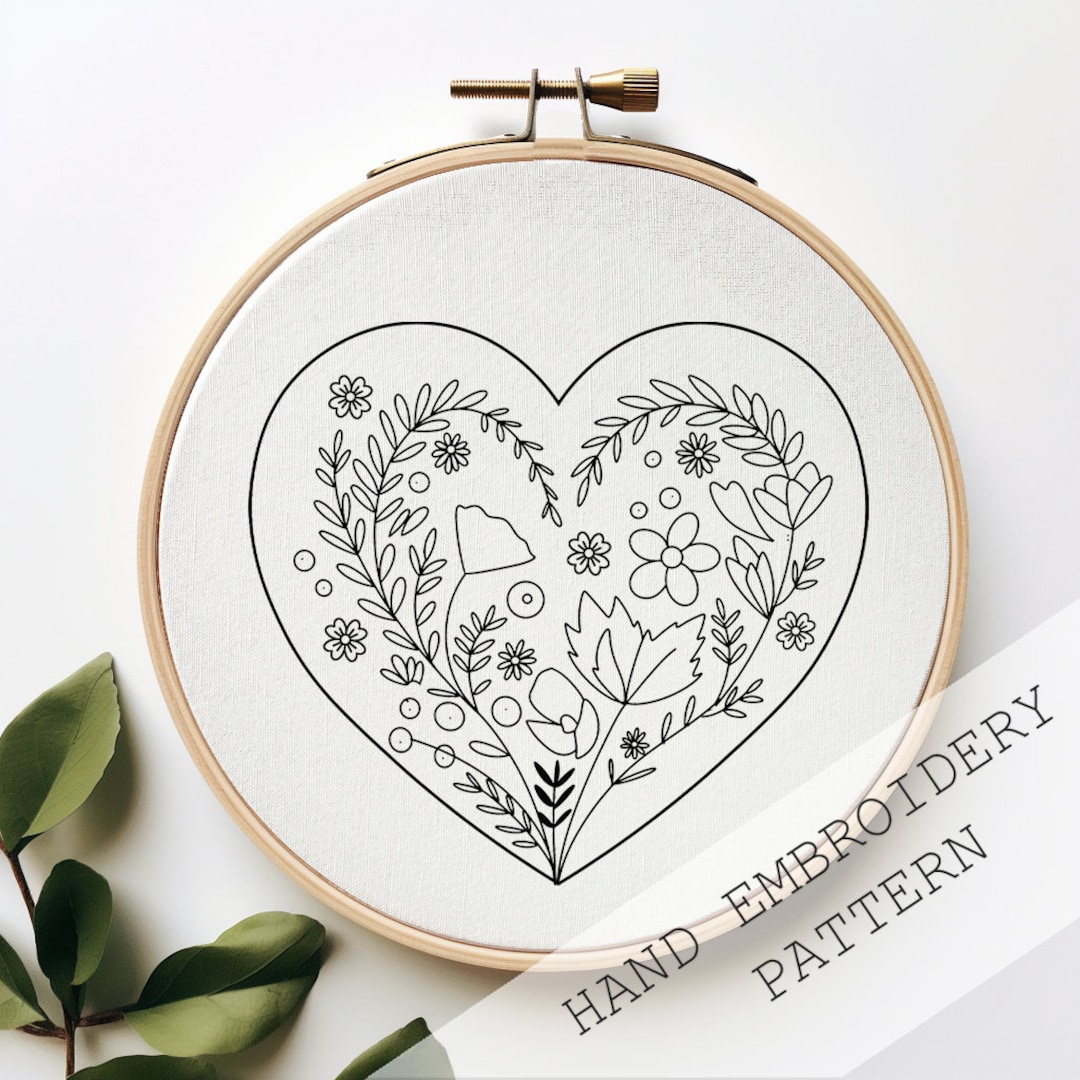Love Embroidery, Embroidery Pattern, Embroidery Design, DIY Crafting ...