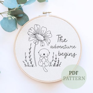 Quote Hand Embroidery Pattern: Garden Design (instant Download) - Etsy