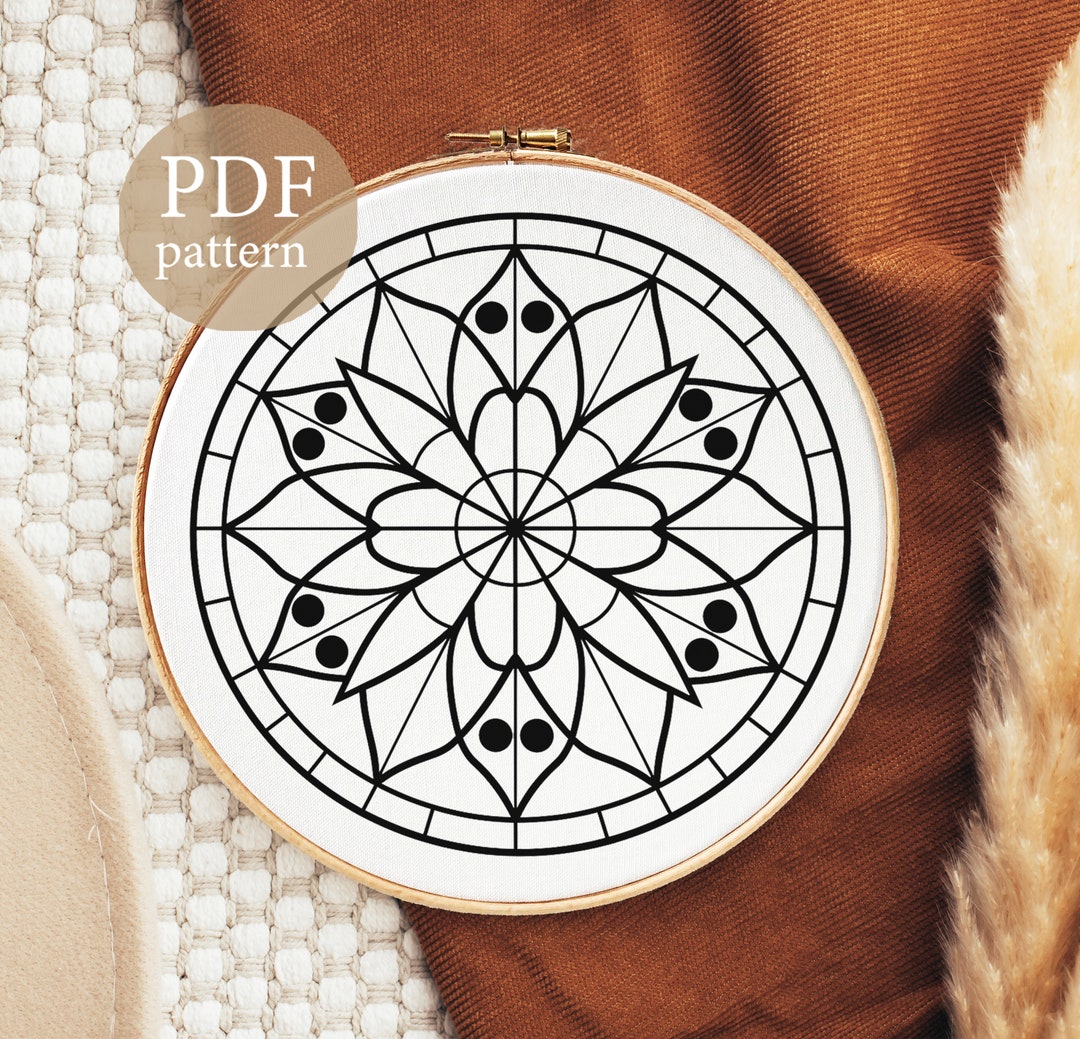 Mandala Embroidery Design Embroidery Pattern Hand - Etsy